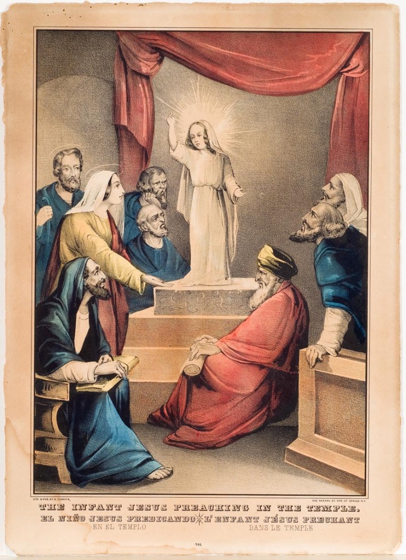 The Infant Jesus Preaching in the Temple, Nathaniel Currier ...
